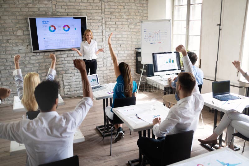 Successful Happy Group of People Learning Software Engineering and ...