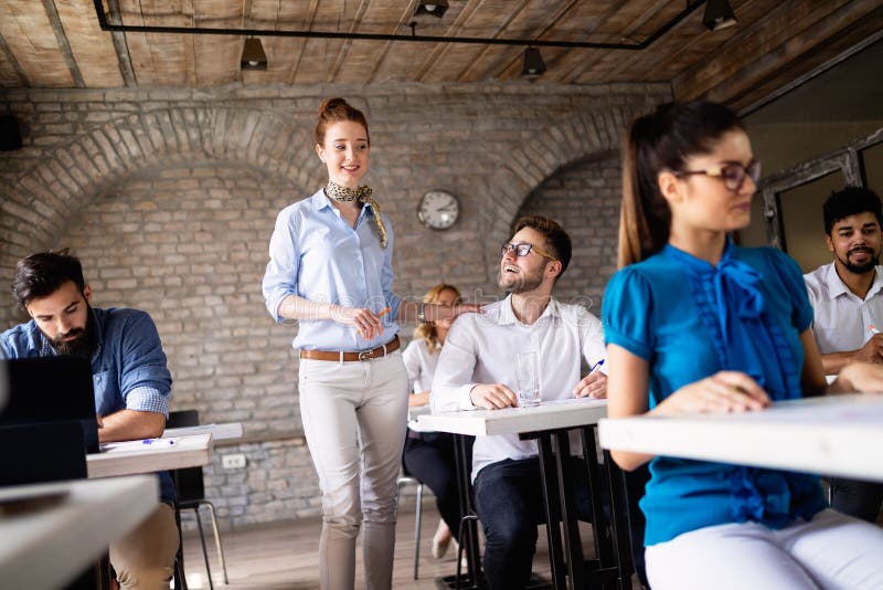 Successful Happy Group of People Learning Software Engineering and ...