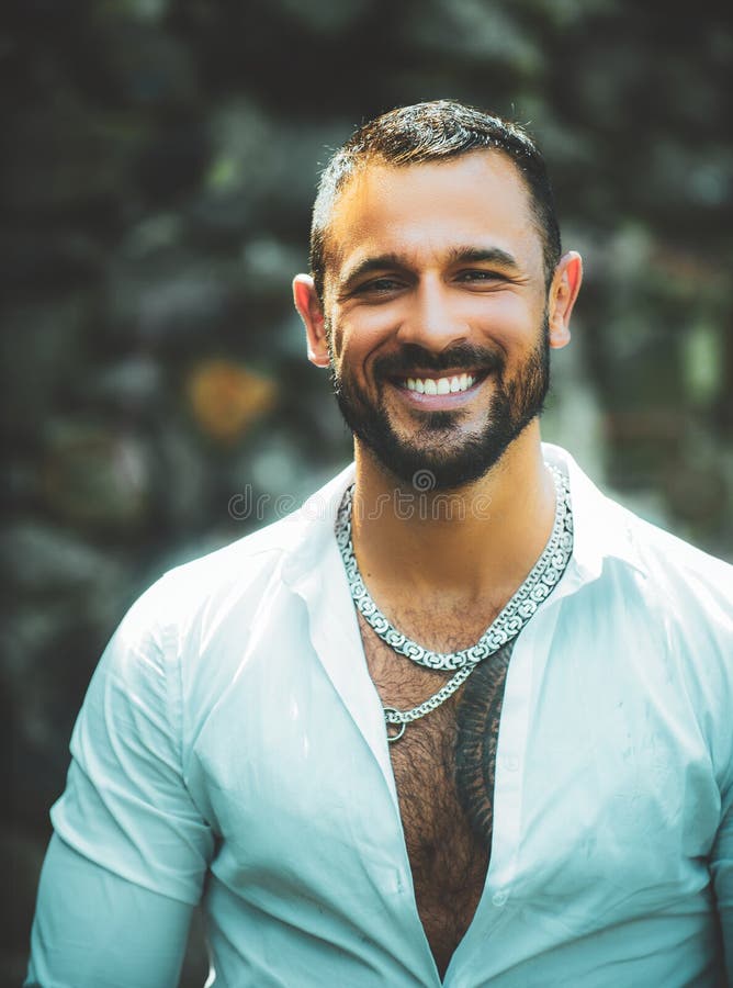 Successful Hispanic Man. Happy Guy Smiling Outside. Stock Photo - Image ...