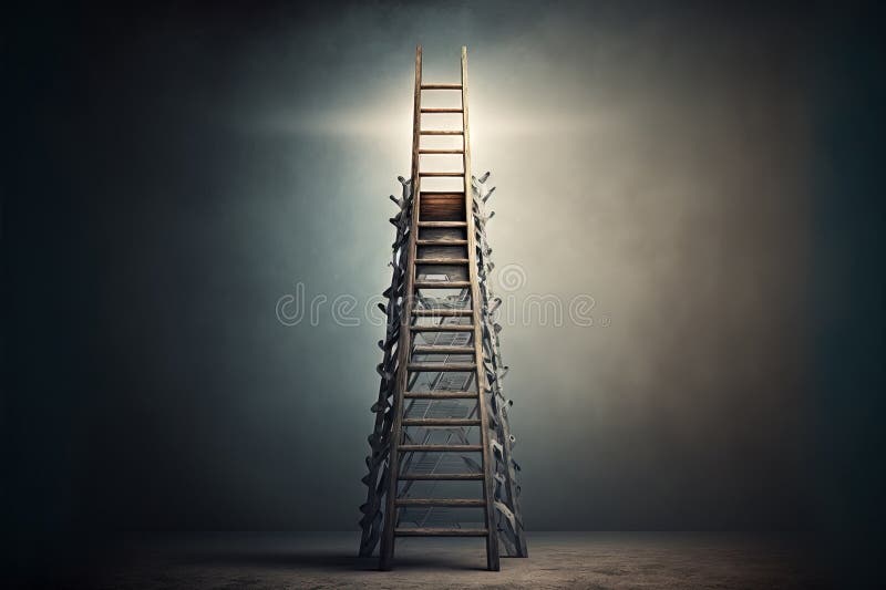 Successful Innovative Idea, Ladder Stock Illustration - Illustration of ...