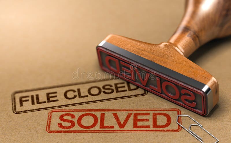 Successful Investigation, File Closed and Case Solved Stock ... Successful Investigation, File Closed and Case Solved Stock ...