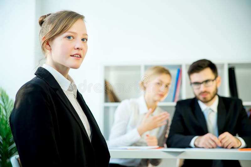 Successful job interview stock image. Image of resume - 89380037