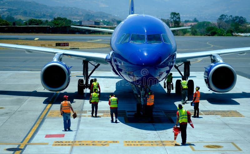 Successful Landing into Costa Rica Editorial Photo - Image of airport ...