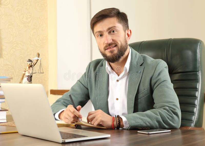 Successful Lawyer at Work in the Office Stock Photo - Image of attorney ...