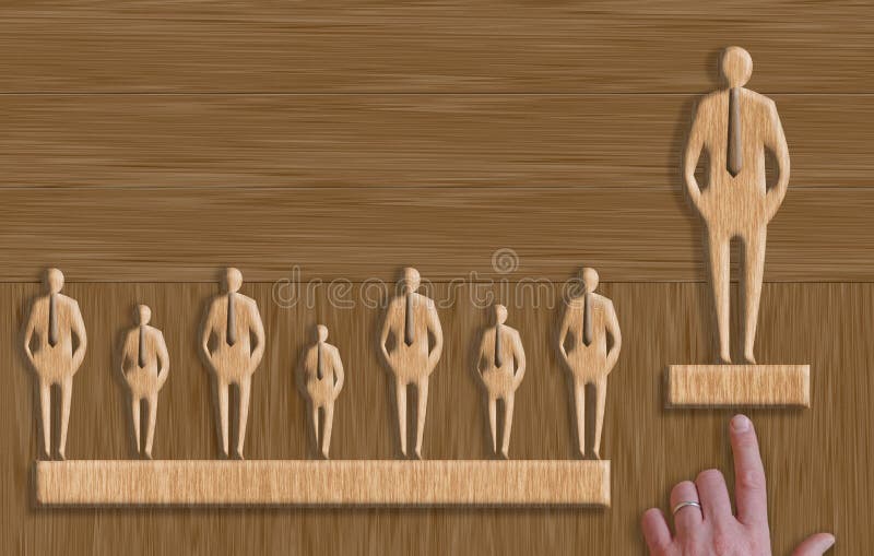 Successful Leader in Wood Texture Stock Illustration - Illustration of ...