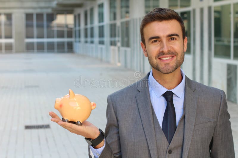 Successful Man Making a Save Stock Image - Image of growth, funding ...
