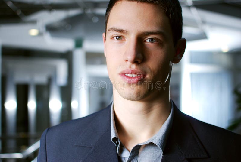 Successful man stock image. Image of smiling, brown, suit - 35231591