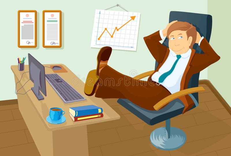 The successful manager stock vector. Illustration of resources - 8475705