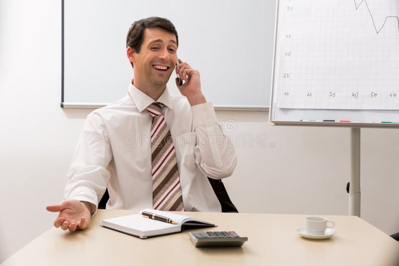 Successful Manager in His Office. Stock Image - Image of entrepreneur ...