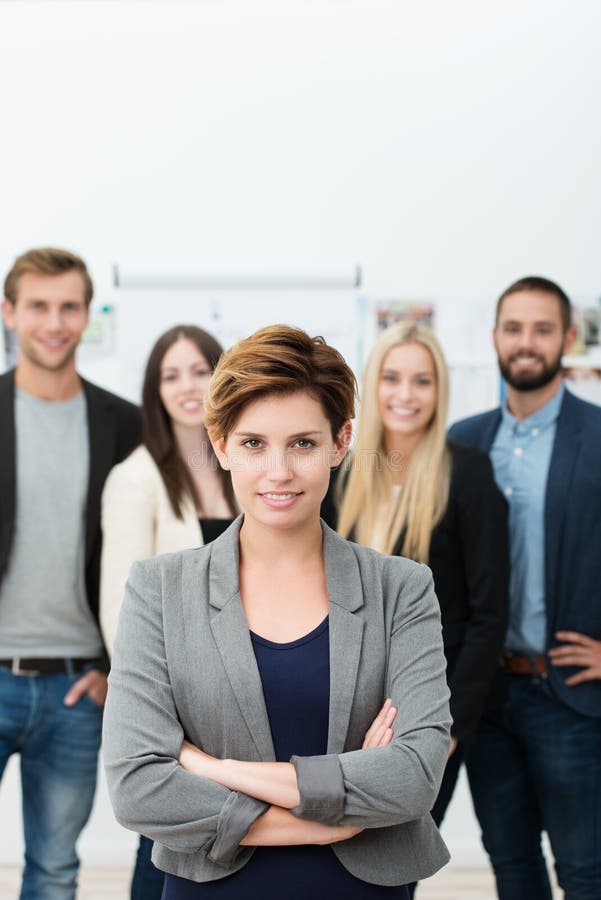 Successful Manageress or Team Leader Stock Photo - Image of chief, boss ...