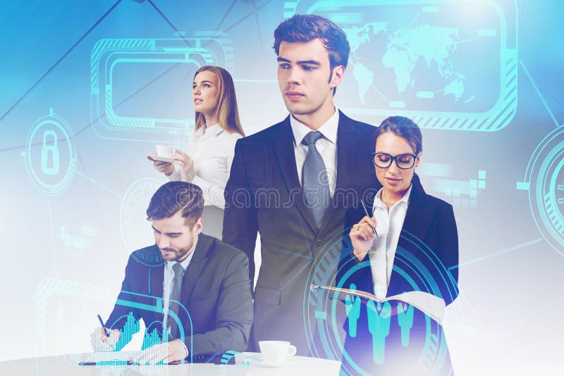 Successful Managers Team, Business Interface Stock Image - Image of ...