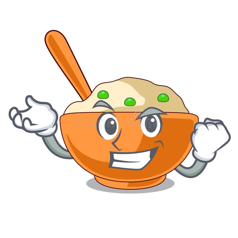 Successful Mashed Potato Isolated with the Cartoon Stock Vector ...