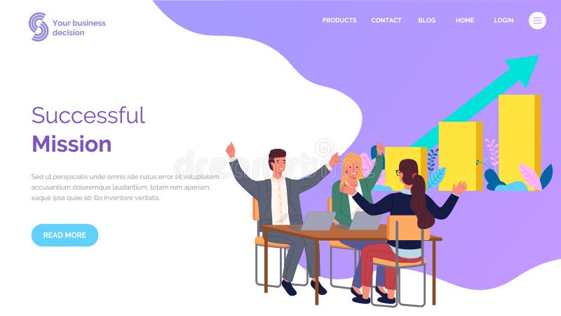 Successful Mission and Teamwork Web Banner Concept Stock Vector ... Successful Mission and Teamwork Web Banner Concept Stock Vector ...
