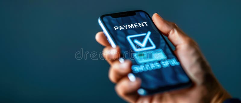 Successful Mobile Payment Confirmation on Smartphone. Generative Ai ...