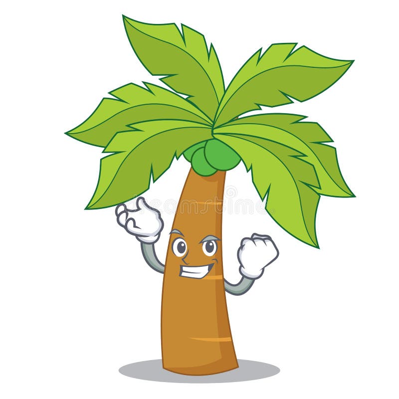 Successful Palm Tree Character Cartoon Stock Vector - Illustration of ...