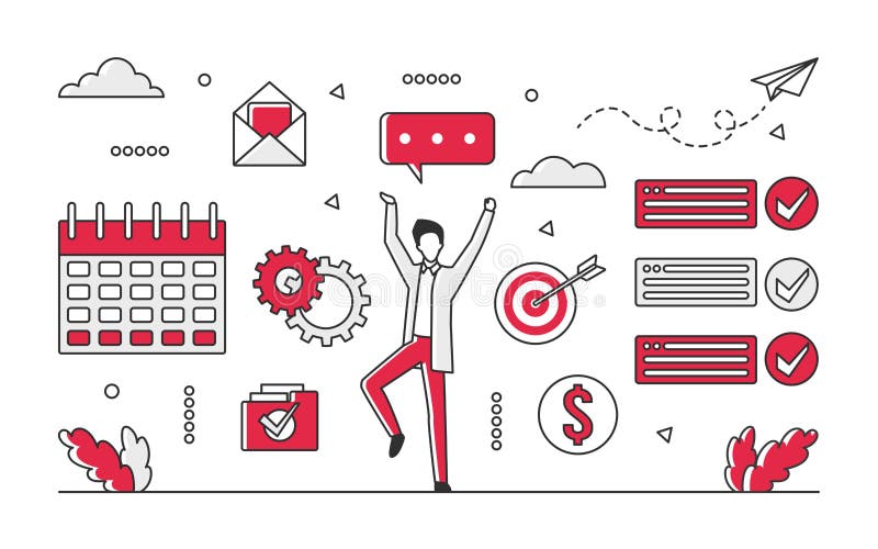 Successful Personal Goal Achievement Stock Vector - Illustration of ...