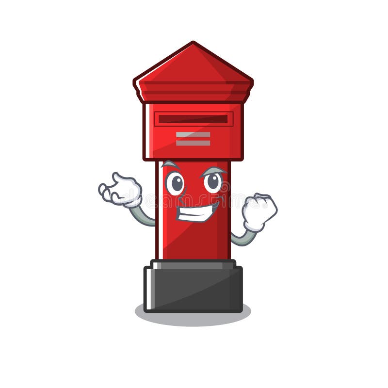 Successful Pillar Box Sticks the Character Wall Stock Vector ...