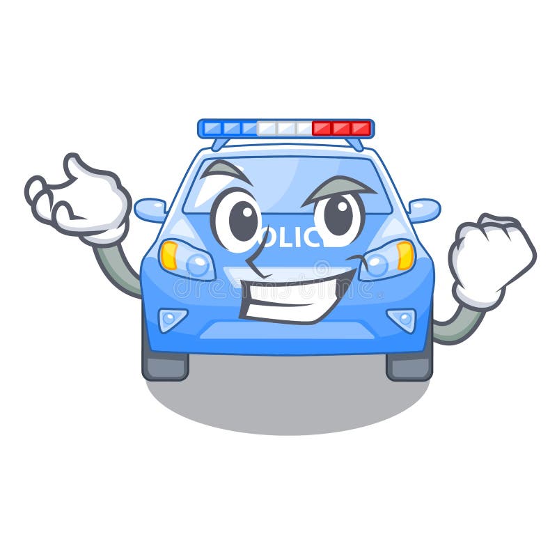 Successful Police Car in the Shape Character Stock Vector ...