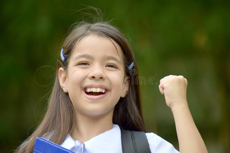 Successful Prep Asian Student Child with Books Stock Image - Image of ...
