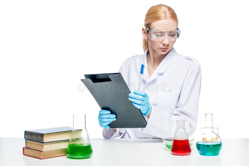 Chemist with test tube stock photo. Image of chemistry - 806562