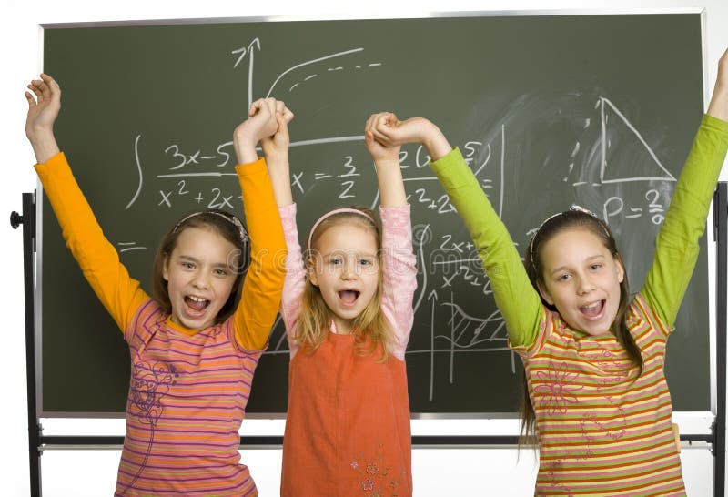 Successful pupils stock photo. Image of looking, girls - 2235826