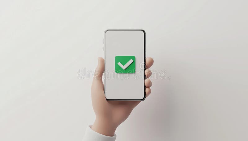Successful Smartphone Order Confirmation with Green Checkmark ...