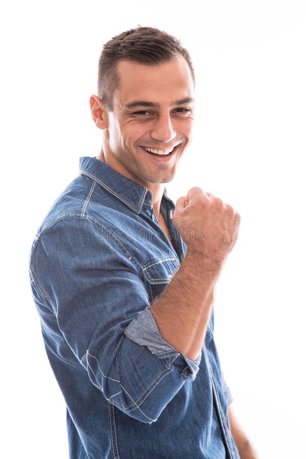 Successful Smiling Handsome Isolated Mixed Race Man. Stock Photo ...