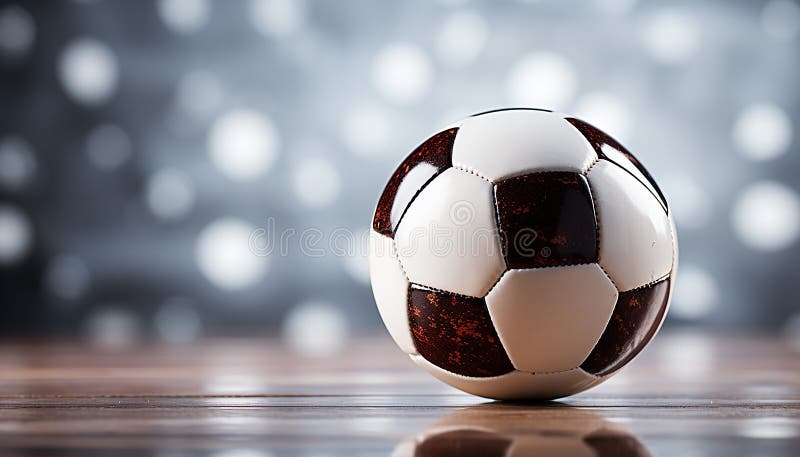 Successful Soccer Ball Competition on Illuminated Blue Flooring ...