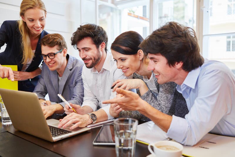 Successful Start-up Team with Laptop Stock Photo - Image of laptop ...