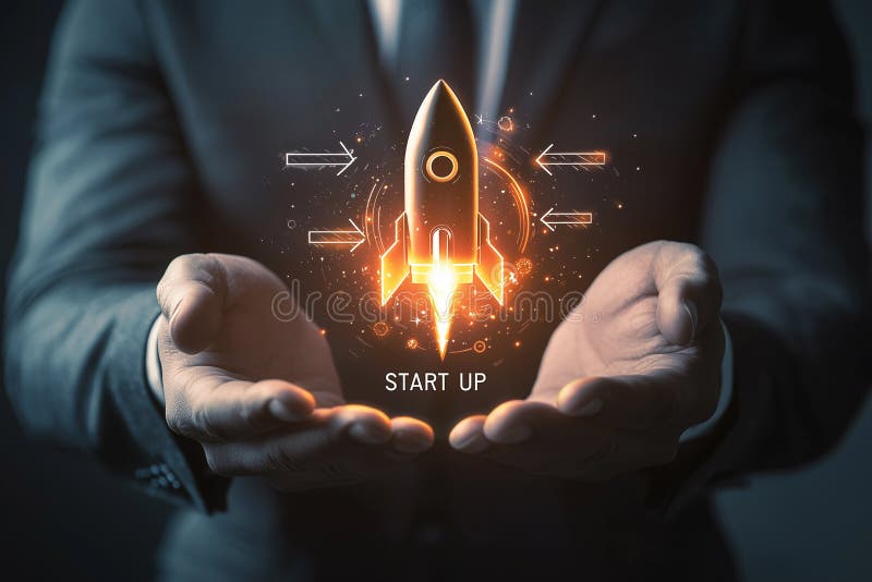 Successful Startup Launch Concept Stock Illustration - Illustration of ...