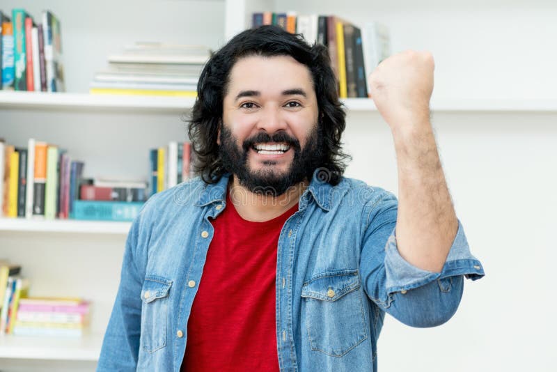 Successful Strong Man with Full Beard Stock Image - Image of careless ...