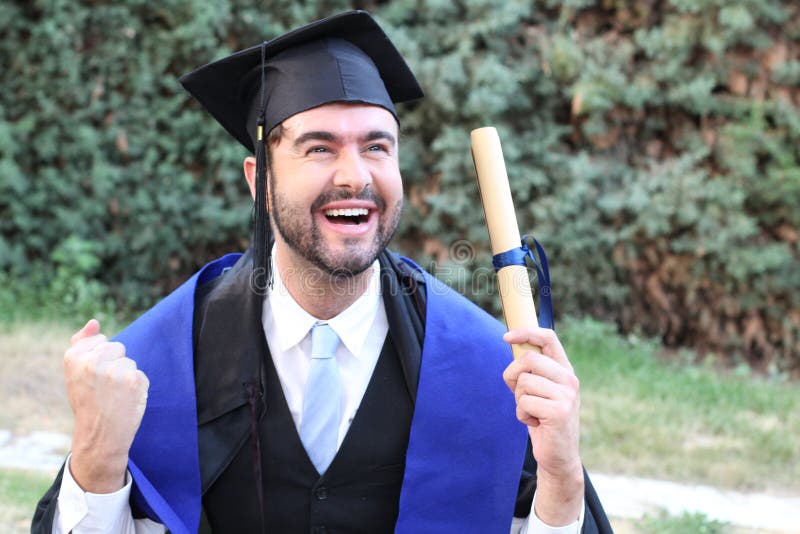 Successful Student during Graduation Day Stock Image - Image of ...