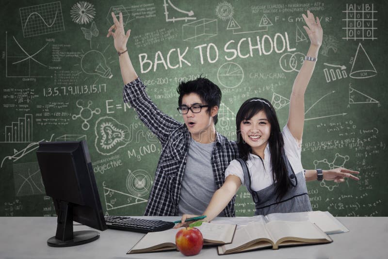Successful Students Winning in Class Stock Photo - Image of asian ...