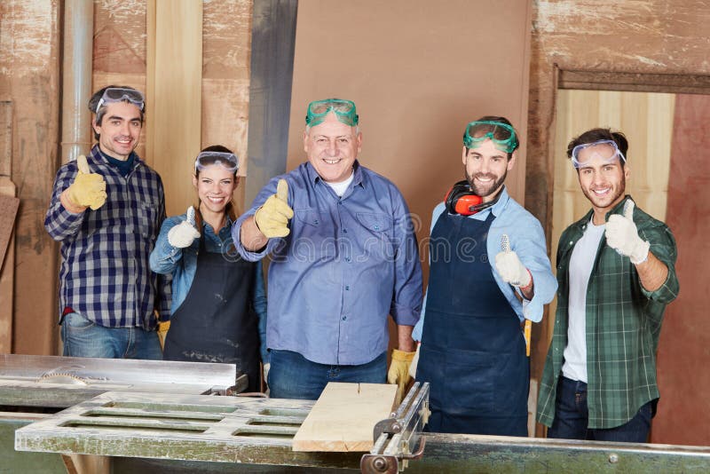 Successful Team of Carpenters Stock Photo - Image of boss, processing ...