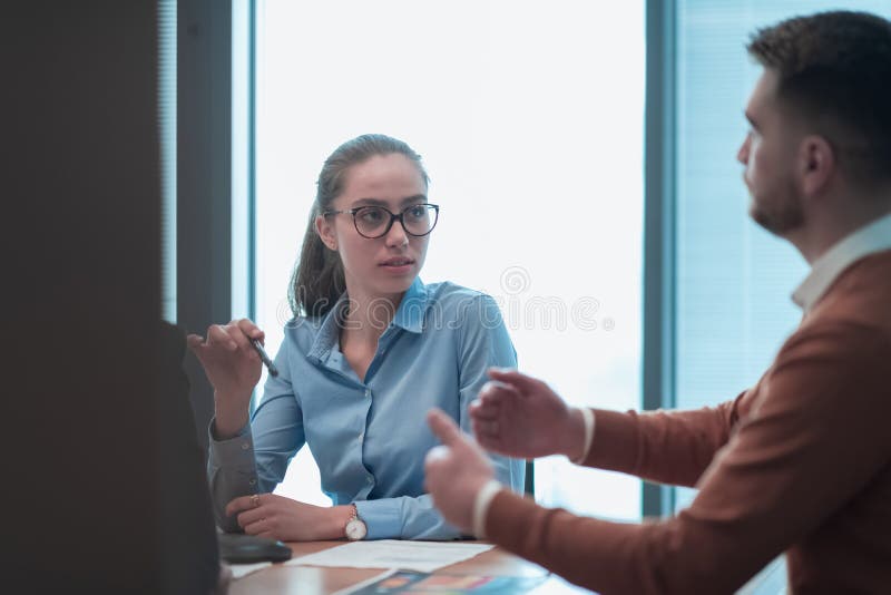 Successful Team. Group of Young Multi-ethnic Business People Working ...