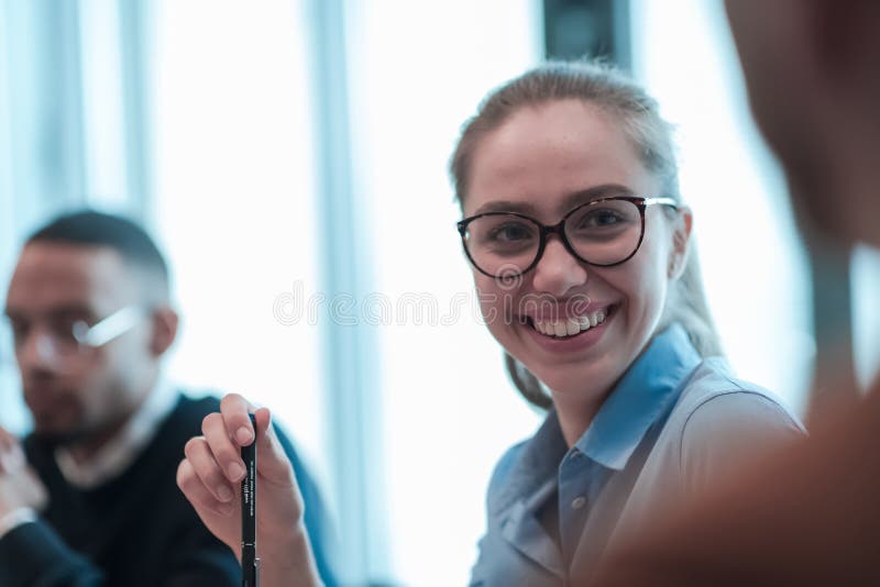 Successful Team. Group of Young Multi-ethnic Business People Working ...