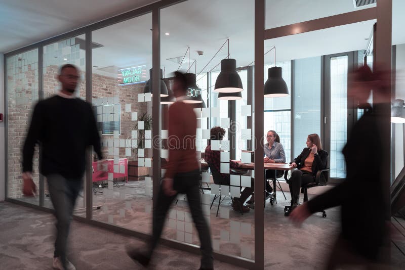 Successful Team. Group of Young Multi-ethnic Business People Working ...