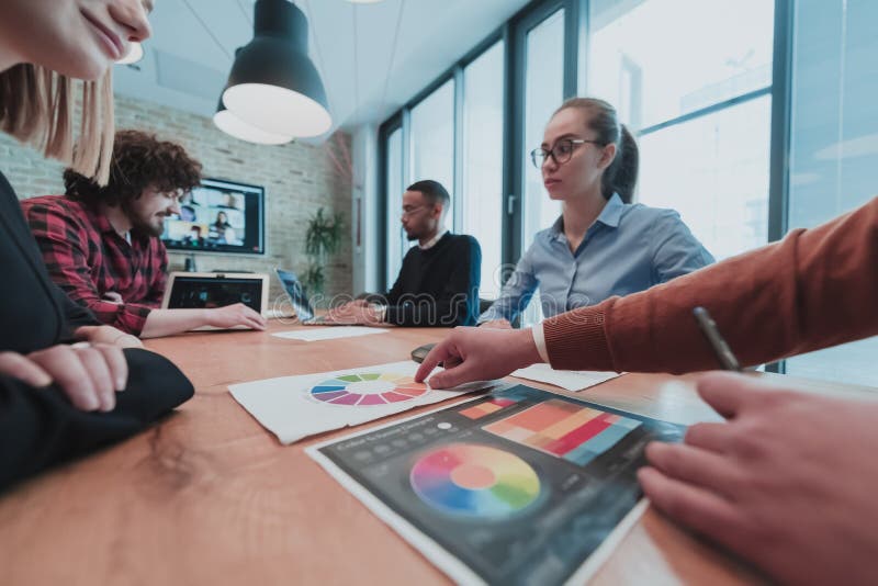 Successful Team. Group of Young Multi-ethnic Business People Working ...