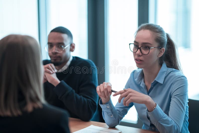 Successful Team. Group of Young Multi-ethnic Business People Working ...