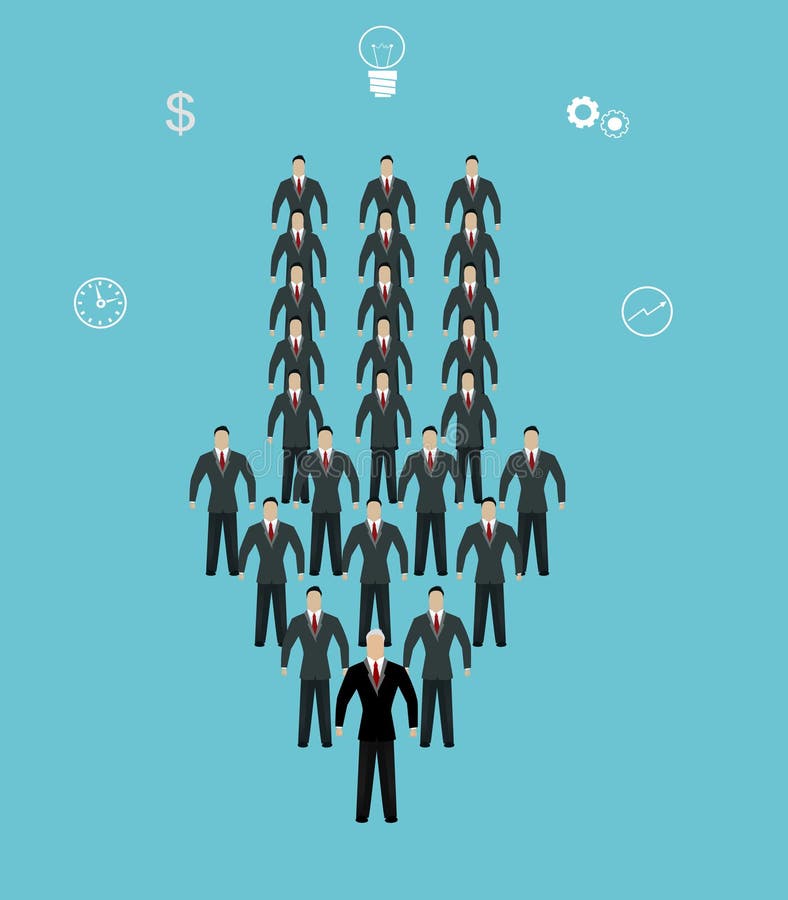 Successful Team Leader. stock vector. Illustration of collaboration ...