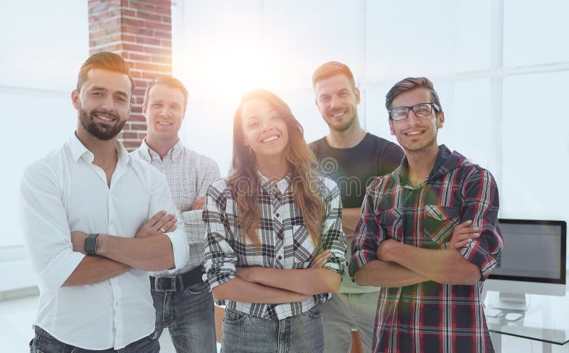 Successful Team of Young People Stock Image - Image of portrait ...