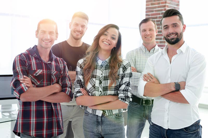 Successful Team of Young People Stock Image - Image of portrait, women ...