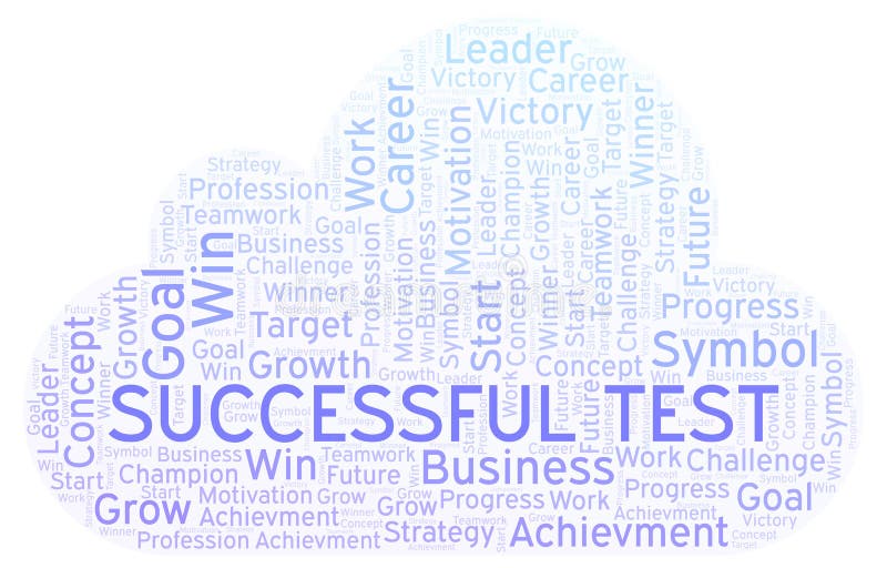 Successful Test Word Cloud. Stock Illustration - Illustration of ...