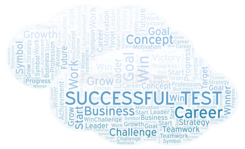 Successful Test Word Cloud. Stock Illustration - Illustration of ...