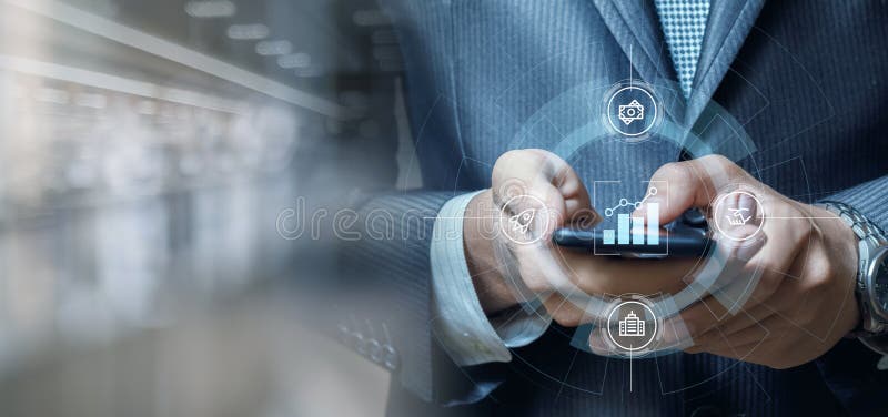 Successful Trading Using Mobile Devices Stock Image - Image of control ...