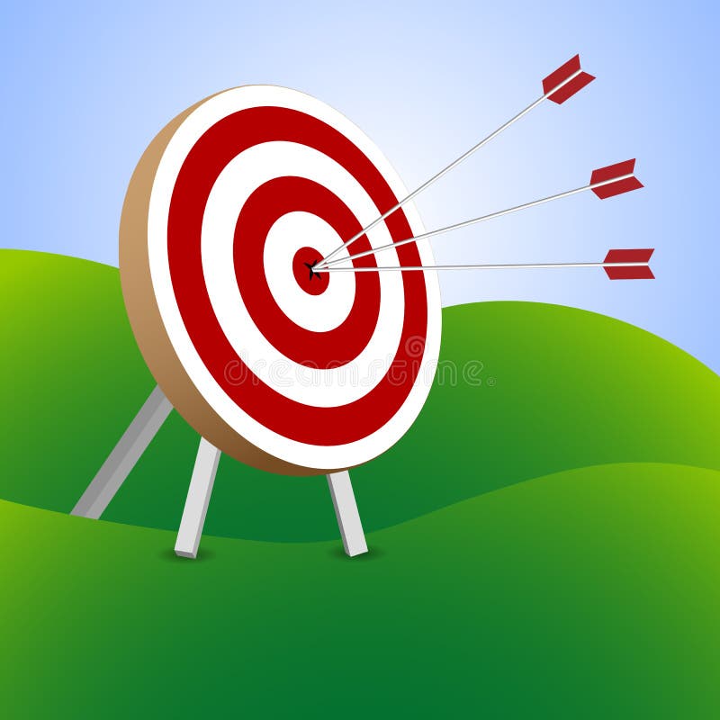 Successful Triple Target Hit Stock Vector - Illustration of dart ...