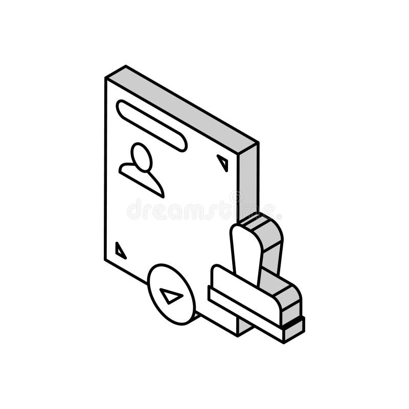Successful Visa Obtaining Isometric Icon Vector Illustration Stock ...