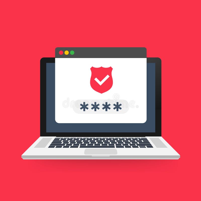 Successful Web Browser Login Page on Laptop Screen with Password Form ...