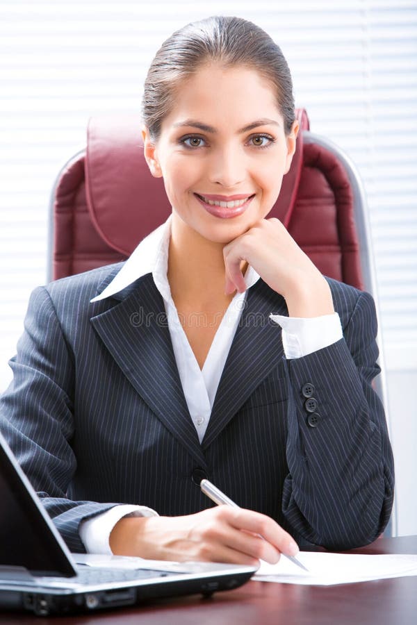 Successful woman stock image. Image of occupation, microphone - 3510809