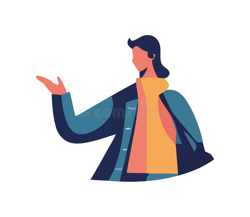 Successful Woman in Blue Suit Standing Isolated Stock Vector ...